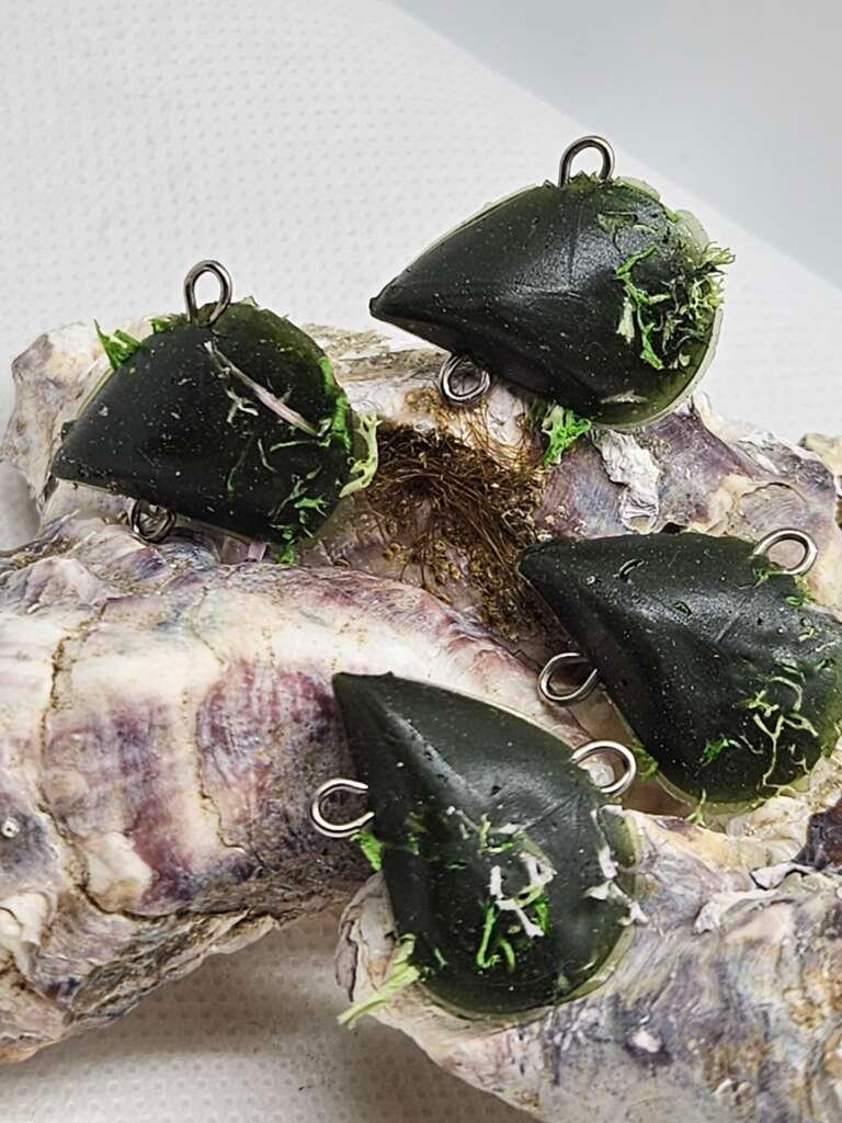 Aqua Algae Green Micro Mussel Lures in set of 4 – Badass Tackle